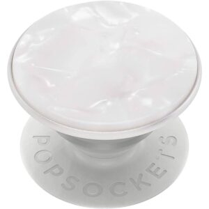 popsockets phone grip with expanding kickstand, pearl white