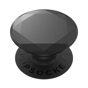 ​​​​popsockets: phone grip with expanding kickstand, pop socket for phone - metallic diamond black