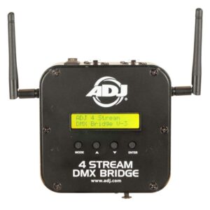 adj products 4 stream dmx bridge wifly wireless dmx bridge for wireless dmx control 4st100