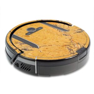 mightyskins skin compatible with shark ion robot r85 vacuum minimal cover - saffron marble | protective, durable, and unique vinyl wrap cover | easy to apply, remove | made in the usa