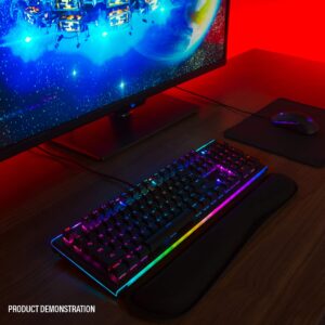 Rosewill NEON K75 V2 Mechanical Gaming Keyboard, 19 RGB Backlit Modes 104 Keys Aluminum Base Blue Switches for Win/Mac/Linux/Unix