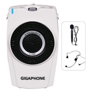 gigaphone g100s 30w portable voice amplifier with microphones