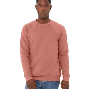 Bella + Canvas 3901 Unisex Sponge Fleece Crewneck Sweatshirt Mauve