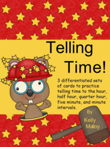 telling time task cards - differentiated