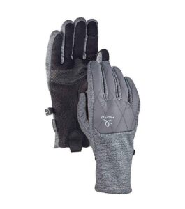 head women's hybrid glove, cold weather running gloves (small, grey)