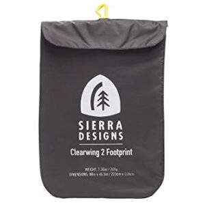 Sierra Designs Clearwing 2 Footprint Lightweight, WR/PU1800mm, Fitted Ground Camping Tarp Designed for The Clearwing 2 Person Tent