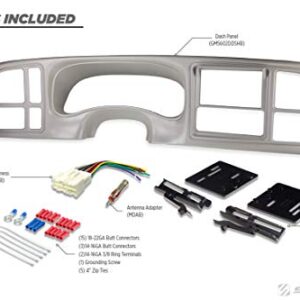 SCOSCHE Install Centric ICGM16BN Compatible with Select 1999-2002 GM Trucks ISO Double DIN Shale Complete Basic Installation Solution for Installing an Aftermarket Stereo,Black