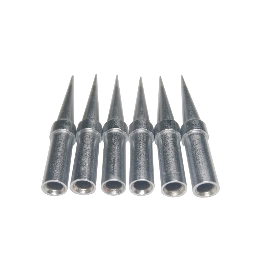 6pcs Replacement Tips Weller ET Soldering Iron Tips for WES51/50,WESD51,WE1010NA,PES51 / 50,LR21 ET Tip Series (6PCS-02)