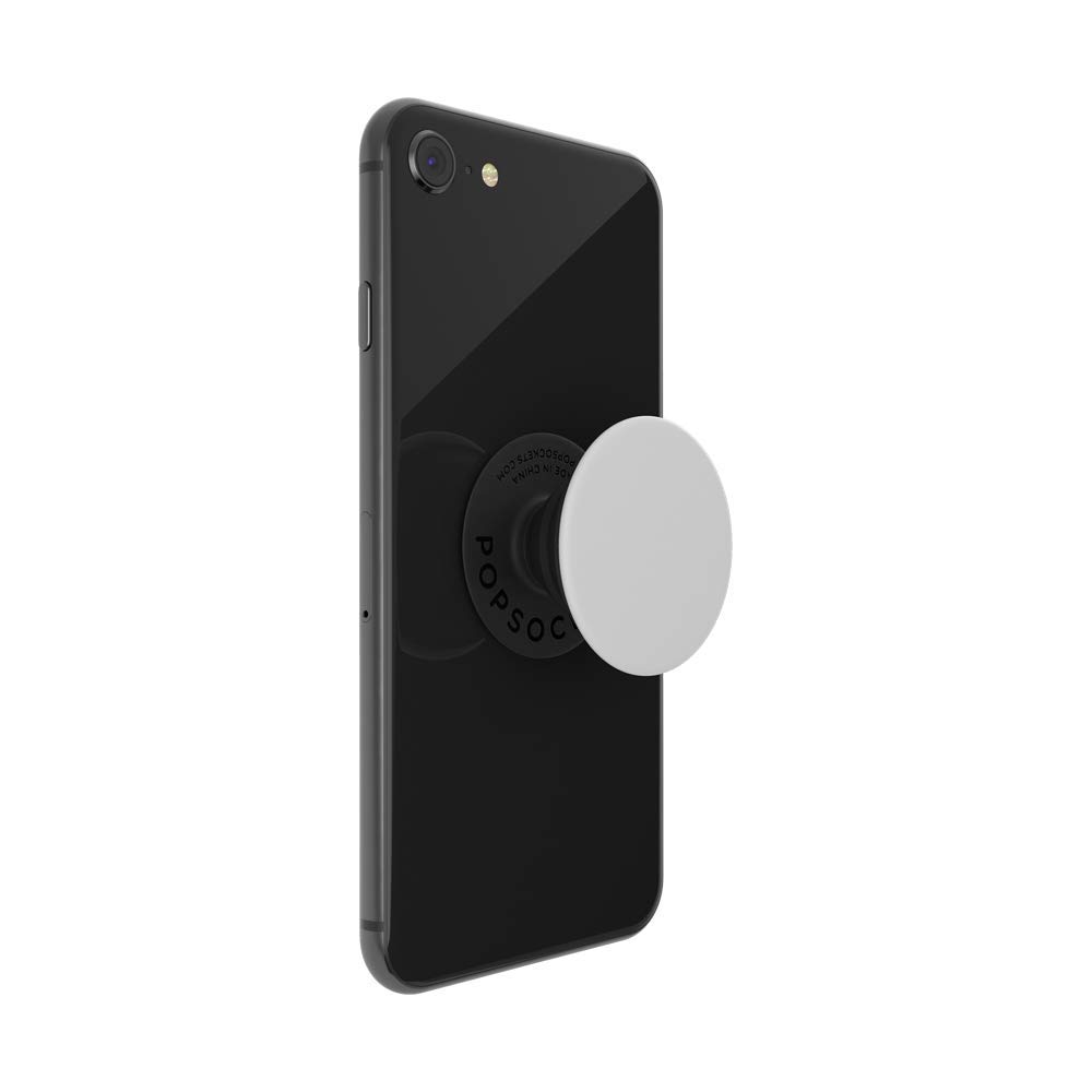 PopSockets Phone Grip with Expanding Kickstand, White on Black