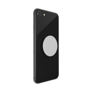 PopSockets Phone Grip with Expanding Kickstand, White on Black