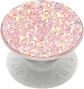 popsockets phone grip with expanding kickstand, glitter popgrip - rose