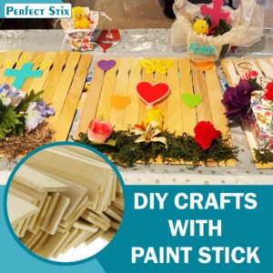 Perfect Stix - PS 12'' CRAFT/ PAINT PADD/STIR 100CT 12'' Premium Grade Craft Wood,Paint Paddles/Stirrers 100ct