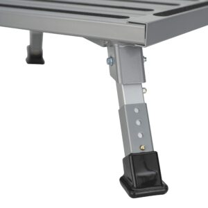 RecPro RV Aluminum Platform Step | RV Portable Step | Adjustable Height | Supports Up to 1000 lbs. | Non-Slip Rubber Feet