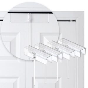 (4- pack) - safety innovations bi-fold door lock - closet protection child and pet proof bi-fold door lock - tool-free installation - made from unbreakable clear polycarbonate