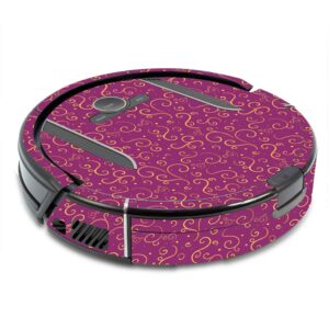 mightyskins skin compatible with shark ion robot r85 vacuum - magenta swirls | protective, durable, and unique vinyl decal wrap cover | easy to apply, remove, and change styles | made in the usa