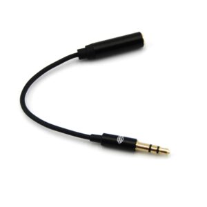 agd trrs to trs male to female 4pin 3pin / 3 to 2 rings adapter for small mini lavalier lapel omnidirectional condenser microphone apple iphone android cellphones noice noise cancelling mic (agdc)