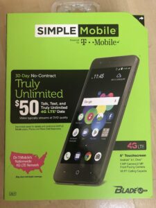 simple mobile zte blade t2 lite 4g lte prepaid cell phone (locked) - black - 16gb - sim card included - gsm