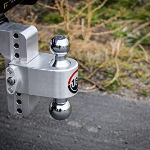 Weigh Safe Adjustable Trailer Hitch Ball Mount, 8" Adjustable Drop Hitch for 2.5" Receiver w/ 2 pc Keyed Alike Lock Set, Heavy Duty Aluminum Trailer Tow Hitch w/Chrome Plated Tow Balls, 18,500 GTW