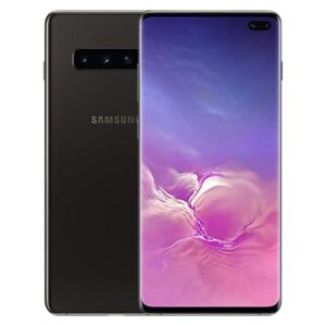 Samsung Galaxy S10+ Plus 128GB+8GB RAM SM-G975F/DS Dual Sim 6.4" LTE Factory Unlocked Smartphone International Model, No Warranty (Prism Black)