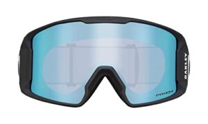 oakley line miner snow goggle (matte black frame/prizm sapphire iridium lens) with large goggle soft case