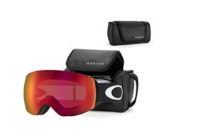 oakley flight deck xm snow goggle (matte black frame/prizm torch iridium lens) with large goggle soft case