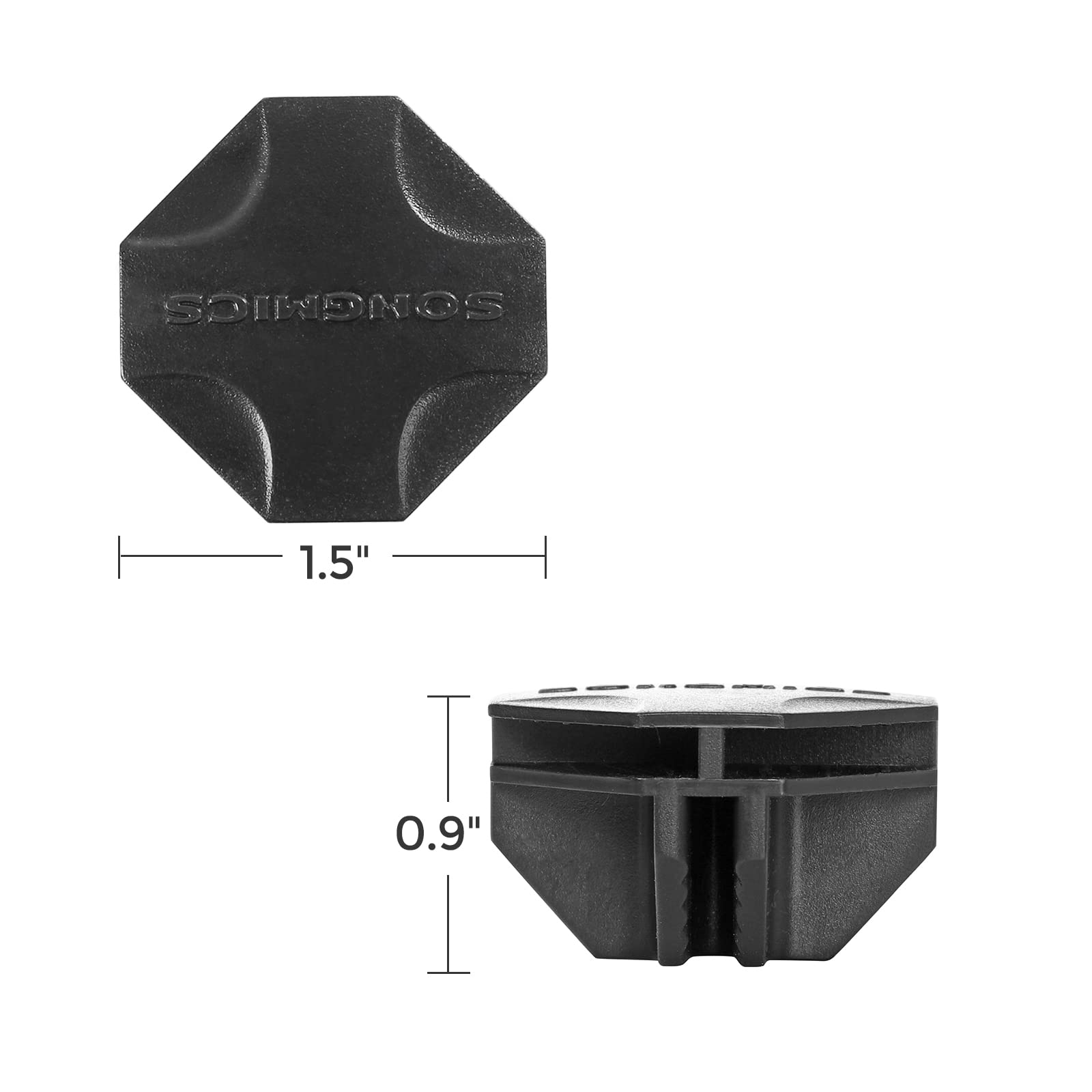 SONGMICS Plastic Connectors for DIY Wire Cube Storage Unit, 20 Pieces, ABS Connector with 8 Slots, Black AULPC0B20