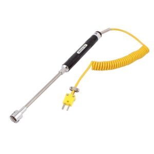 luoyimao nr-81532b -50 to 500deg/c k type handheld surface thermocouple probe for measuring the surface temperature of flat glass ware, aluminum manufacturing