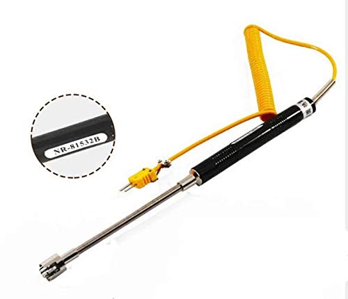 LUOYIMAO NR-81532B -50 to 500deg/C K Type Handheld Surface Thermocouple Probe for Measuring The Surface Temperature of Flat Glass Ware, Aluminum Manufacturing