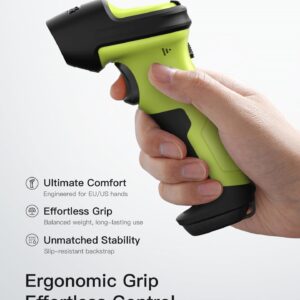 Inateck Barcode Scanner, Wireless Scanner, 1 Charge 180 Days Standby, 35M Range, Automatic Scanning, BCST-60 Green