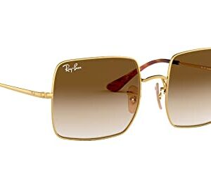 Ray-Ban Women's RB1971 Square Sunglasses, Gold/Clear Gradient Brown, 54 mm