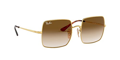 Ray-Ban Women's RB1971 Square Sunglasses, Gold/Clear Gradient Brown, 54 mm