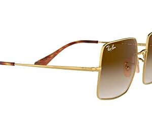 Ray-Ban Women's RB1971 Square Sunglasses, Gold/Clear Gradient Brown, 54 mm