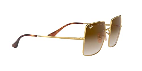 Ray-Ban Women's RB1971 Square Sunglasses, Gold/Clear Gradient Brown, 54 mm