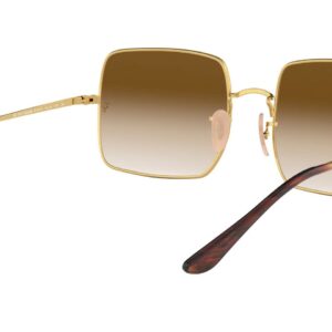 Ray-Ban Women's RB1971 Square Sunglasses, Gold/Clear Gradient Brown, 54 mm