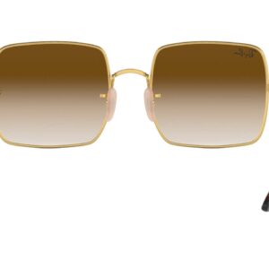 Ray-Ban Women's RB1971 Square Sunglasses, Gold/Clear Gradient Brown, 54 mm