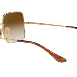 Ray-Ban Women's RB1971 Square Sunglasses, Gold/Clear Gradient Brown, 54 mm