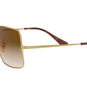 Ray-Ban Women's RB1971 Square Sunglasses, Gold/Clear Gradient Brown, 54 mm