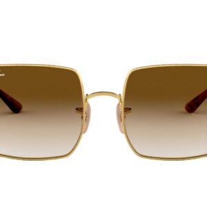 Ray-Ban Women's RB1971 Square Sunglasses, Gold/Clear Gradient Brown, 54 mm