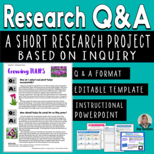 research q & a: short inquiry-based research project – informative writing