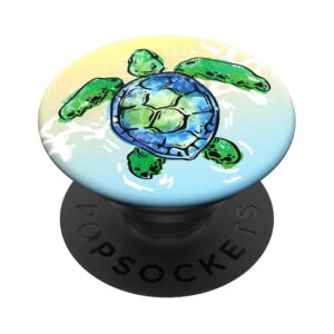 popsockets phone grip with expanding kickstand, tortuga