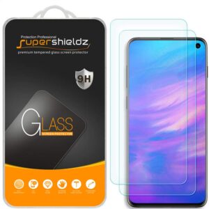 supershieldz (2 pack) designed for samsung galaxy s10e (not fit for galaxy s10) tempered glass screen protector, anti scratch, bubble free