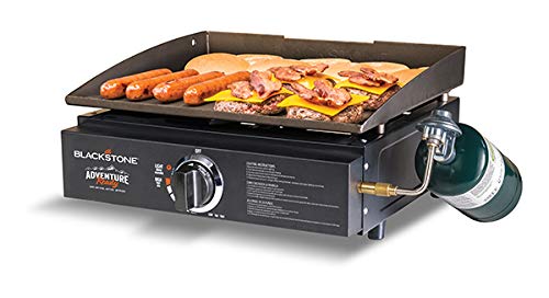 Blackstone Table Top Grill - 17 Inch Portable Gas Griddle - Propane Fueled - for Outdoor Cooking While Camping, Tailgating or Picnicking (Black)