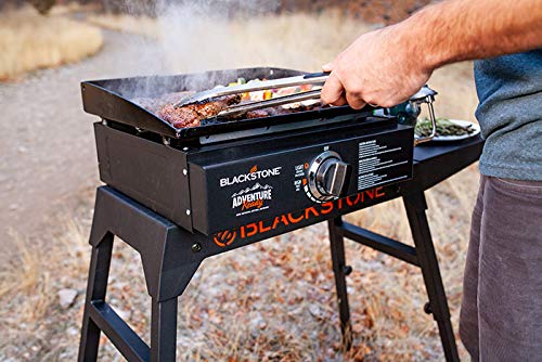 Blackstone Table Top Grill - 17 Inch Portable Gas Griddle - Propane Fueled - for Outdoor Cooking While Camping, Tailgating or Picnicking (Black)