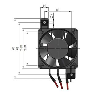 110V PTC Thermistor Heater Mini Air Heating Constant Temperature Insulation Energy Saving With Fan Electric Space Heaters(12V/250W)