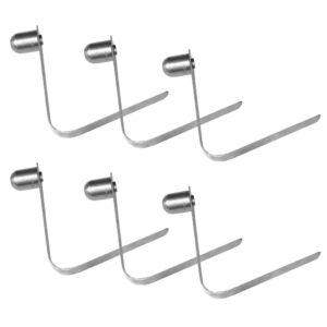 YiMusic 6 Pieces 8mm Stainless Steel Kayak Paddle Spring Snap Button Clips Suit for Outdoor Camping Awning Tent Pole Replacement Accessories