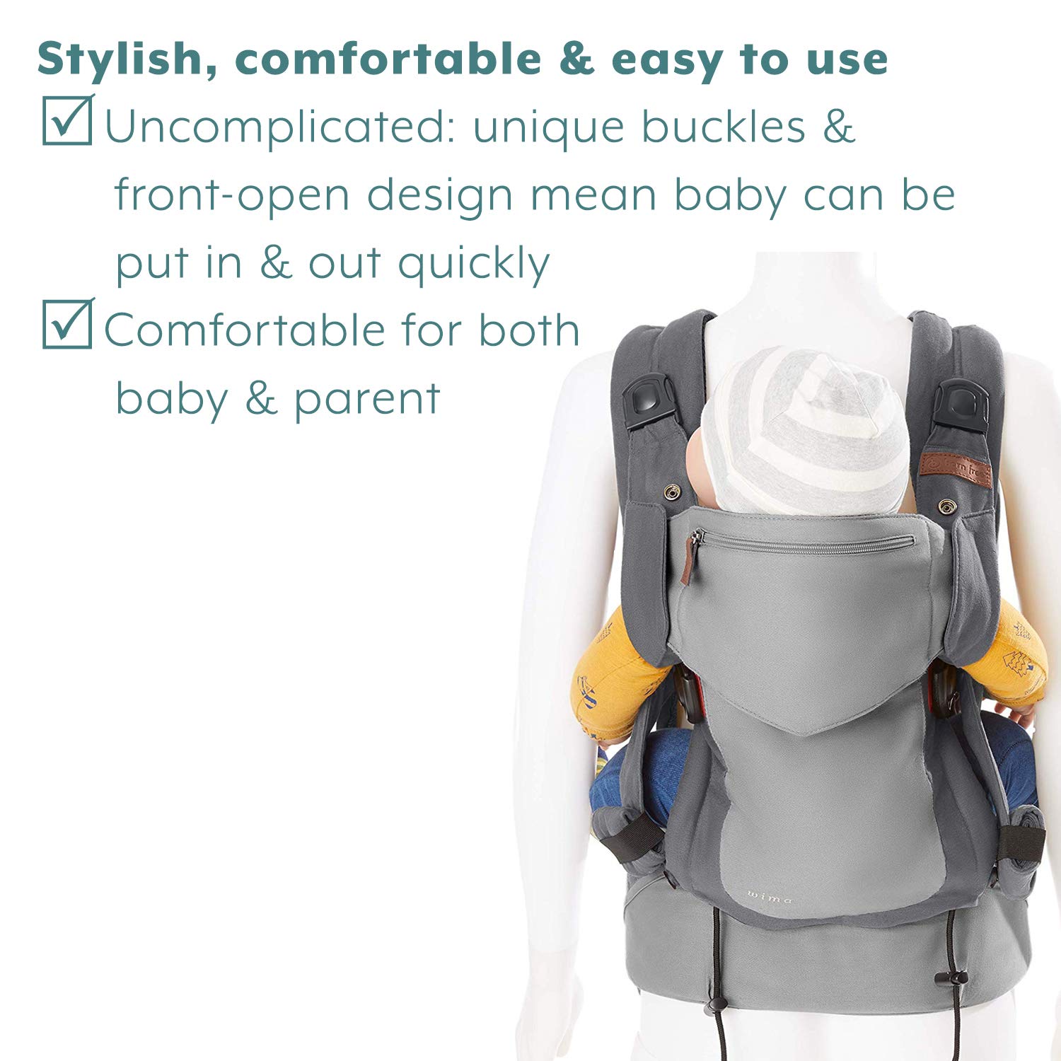 Born Free Baby Carrier - Baby Holder Carrier with Four Modes of Use, Adjustable Sling and Easy to Use Design