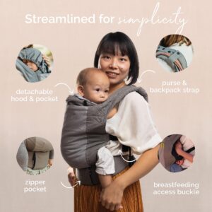 Boba Baby Carrier Classic - Backpack or Front Pack Baby Sling for 7 lb Infants and Toddlers up to 45 pounds (Dusk)