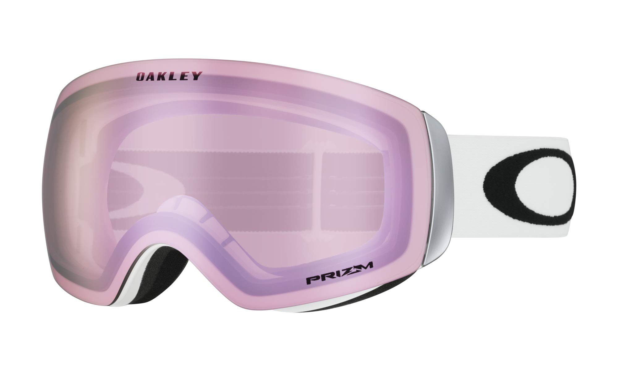 Oakley Flight Deck XM Snow Goggle (Matte White Frame/Prizm HI Pink Iridium Lens) with Large Goggle Soft Case