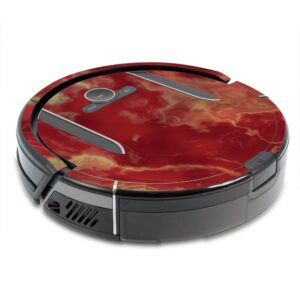 mightyskins skin compatible with shark ion robot r85 vacuum minimal cover - crimson marble | protective, durable, and unique vinyl wrap cover | easy to apply, remove | made in the usa