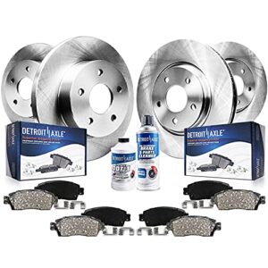 detroit axle - brake kit for ford fusion lincoln zephyr mkz mazda 6 mercury milan replacement disc brake rotors ceramic brakes pads front and rear